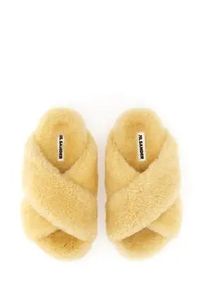 JIL SANDER Shearling Sandal - Multicolor