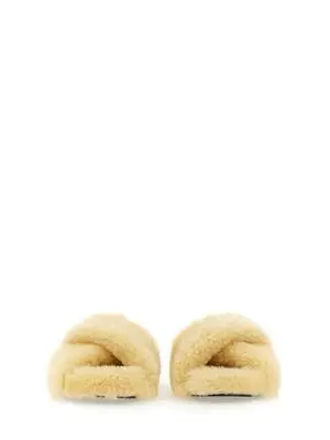 JIL SANDER Shearling Sandal - Multicolor