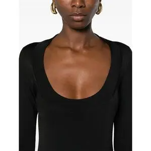 Saint Laurent Stretch-design Fine Knit Ribbed Evening Dress