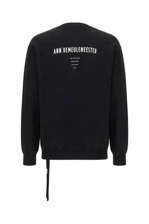 ANN DEMEULEMEESTER Crewneck Sweatshirt With Feather Detail - Multicolor