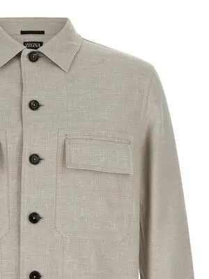 Zegna Crossover' Overshirt - Gray