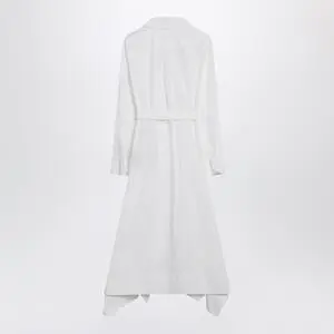 Loewe Draped Silk Dress - White