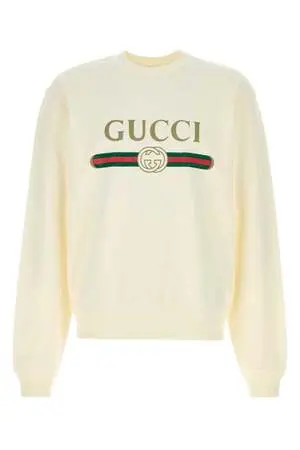 Gucci Ivory Cotton Blend Sweatshirt - White