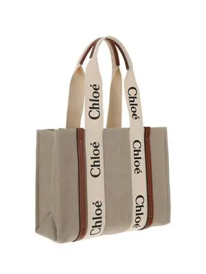 Chloé Woody Canvas Shoulder Bag