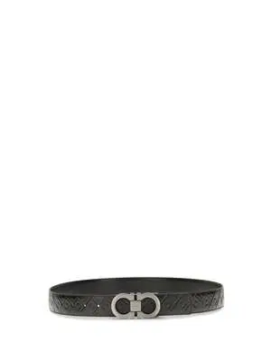 FERRAGAMO Reversible Leather Gancini Belt