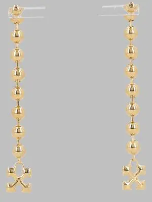 Off-White Arrow Ball Drop Earrings