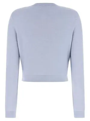 SELF-PORTRAIT Flower Knit' Cardigan - Blue