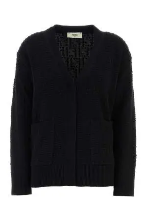 Fendi Wool Blend Cardigan - Black