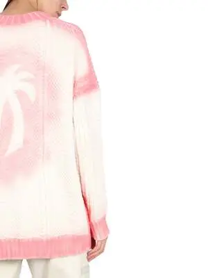 Palm Angels Patent Leather Effect Palm Cardigan