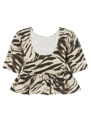 GANNI Zebra Denim' Top