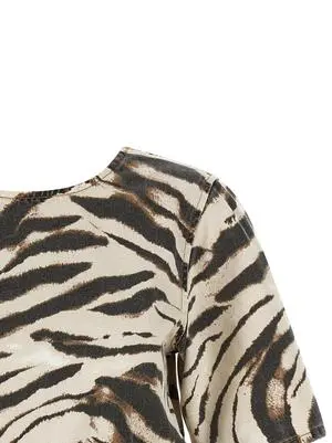 GANNI Zebra Denim' Top