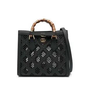 Gucci Calf Leather Tote Bag - Black