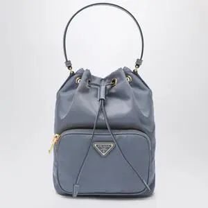 Prada Duet Bucket Bag In Aviator Re-nylon - Blue