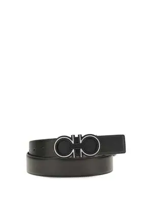FERRAGAMO Reversible Leather Belt - Blue