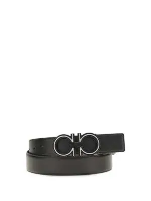 FERRAGAMO Reversible Leather Belt - Blue
