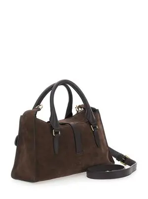 Mulberry Roxanne' Brown Small Handbag With Adjustable And Removable Shoulder Strap And Two Pockets On The Front In Suede For - Multicolor
