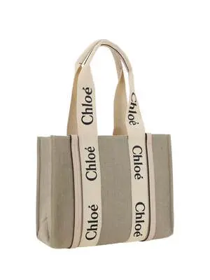 Chloé Woody Canvas Shoulder Bag