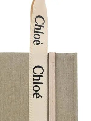 Chloé Woody Canvas Shoulder Bag