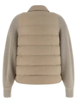 Brunello Cucinelli Shiny Flap Detail' Down Jacket