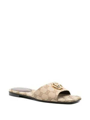 Gucci Gg Marmont Flat Sandals - Multicolor