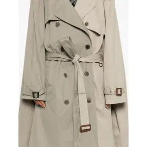 Balenciaga Panelled Cotton Trench Coat - Cream