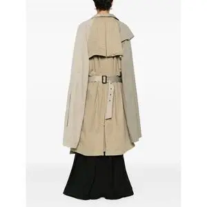 Balenciaga Panelled Cotton Trench Coat - Cream