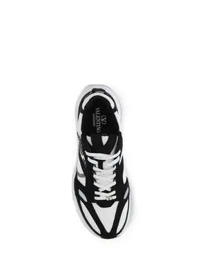 Valentino Garavani Suede And Mesh Sneakers - Multicolor