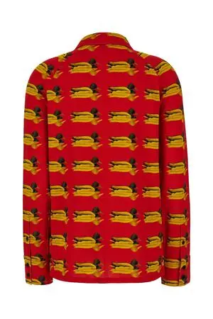 Burberry Animal Print Button Up Shirt - Multicolor