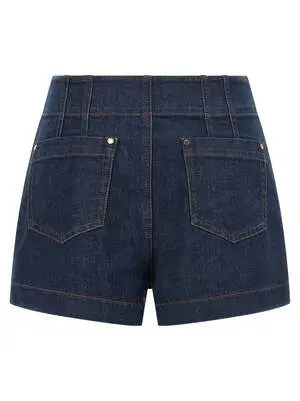 Zimmermann Aster Denim Shorts - Blue