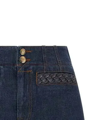 Zimmermann Aster Denim Shorts - Blue