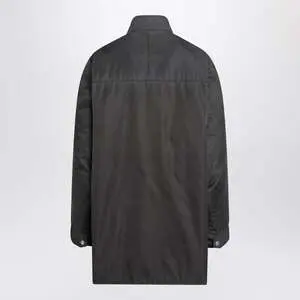 Prada Lead-colored Washed Re-nylon Raincoat