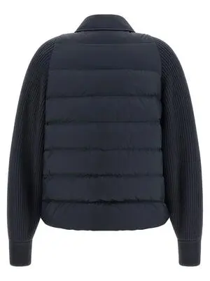 Brunello Cucinelli Shiny Flap Detail Down Jacket