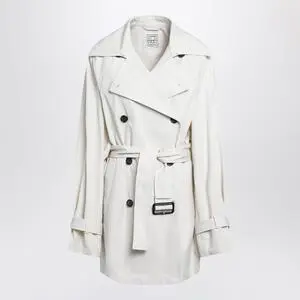 TOTEME Ivory Double-breasted Cotton Trench Coat - Cream