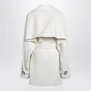 TOTEME Ivory Double-breasted Cotton Trench Coat - Cream