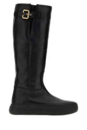 Chloé Leather Delia Boots - Black