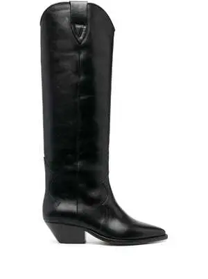 Isabel Marant Étoile Stivali Denvee In Pelle Scamosciata - Black