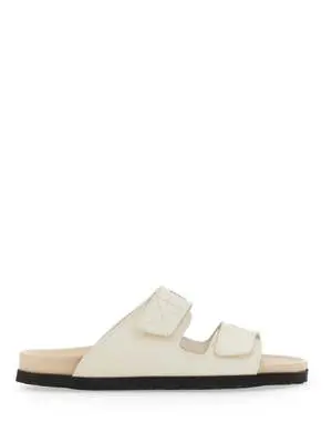 Palm Angels Sandal With Logo - White