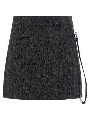 COURREGES Zipped Caviar Mini Skirt - Gray
