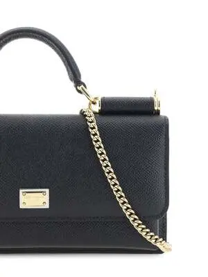 Dolce & Gabbana Micro Sicily Shoulder Bag - Black