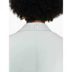 Fendi Wool-silk Blend Cropped Blazer