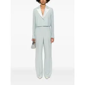 Fendi Wool-silk Blend Cropped Blazer