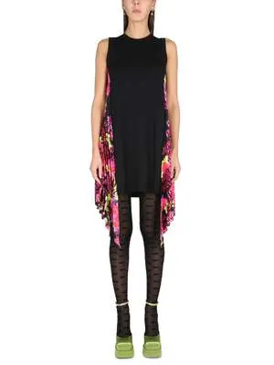 Versace Orchid Logo Dress - Black