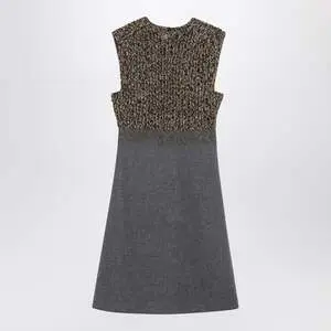 Prada Wool And Cashmere Sleeveless Dress - Gray