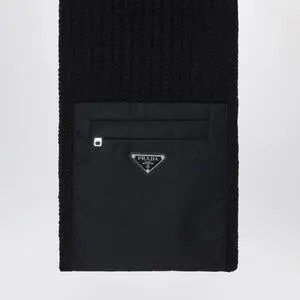 Prada Wool Scarf With Re-nylon Pocket
