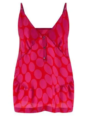Dries Van Noten Polka Dot Maxi Top - Pink