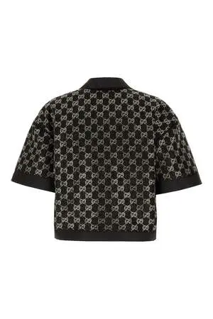 Gucci Monogram Embellished Polo Top - Multicolor