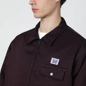 Needles Burgundy Zip Shirt Jacket - Red