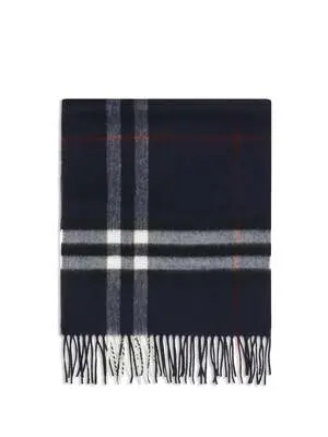 Burberry Cashmere Check Scarf - Blue