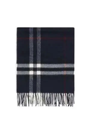 Burberry Cashmere Check Scarf - Blue