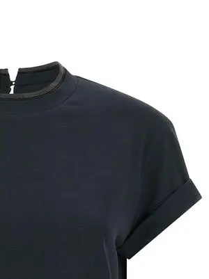 Brunello Cucinelli Shiny Collar' T-shirt
